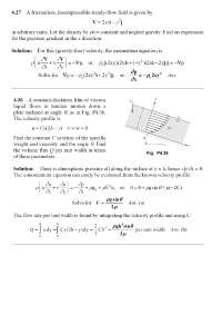 Solutions for Assignment 9 - Fluid Mechanics I | ME 211 - Docsity
