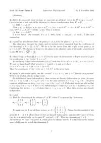 Practice Questions for Exam 2 - Applied Linear Algebra | MATH 310 - Docsity