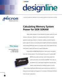 Notes on Calculating Memory System Power for DDR SDRAM | ENEE 759H ...