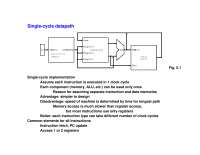 Single Cycle Datapath - Computer Organization - Slides | CMSC 311 - Docsity