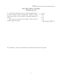 Algebra-based Physics I - Unsolved Questions of Problem Set 3 | PHYS 2010 - Docsity