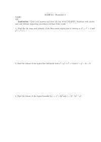 Worksheet 9 for Multivariable Calculus | MATH 251 - Docsity