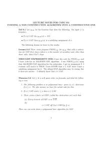 Turning a Non Constructive Algorithm into a Constructive One | CMSC 651 - Docsity