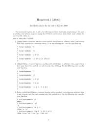 Assignment I Questions Unsolved - Programming Languages | CS 3723 - Docsity