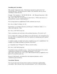 Smoothing and Convolution Theorem - Notes | CMSC 828 - Docsity