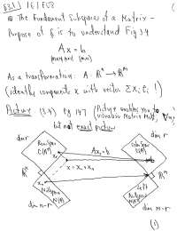 The Fundamentals Subspaces of a Matrix - Applied Linear Algebra | MAT 167 - Docsity