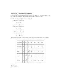 Study Guide for Assignment - Trigonometry | MATH 1060 - Docsity