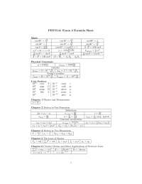 Exam 2 Formula Sheet – Principles of Physics | PHYS 141 - Docsity