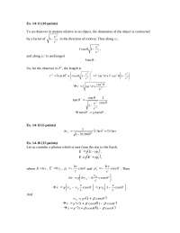 Examples of Relative Motion with Solution | PHYS 410 - Docsity