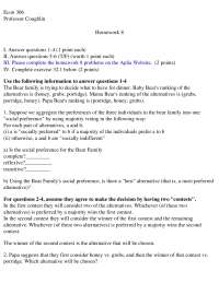 Homework 8 Questions - Intermediate Microeconomics Theory | ECON 306 - Docsity