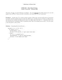 Solutions to Exam 1 - Operating Systems | CS 160 - Docsity
