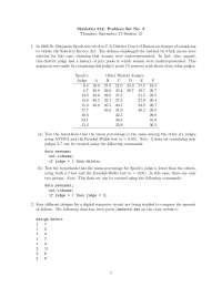 Problem Set 3 for Design of Experiments | STAT 51400 - Docsity