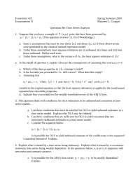 Time Series Analysis Questions | Econometrics II | ECON 423 - Docsity