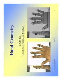 Introduction to Biometric Systems: Hand Geometry | BIOM 426 - Docsity