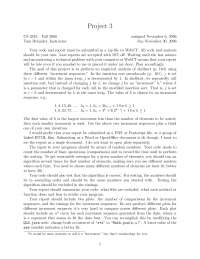 WebCT - Project 3 | Analysis of Algorithms | CS 3343 - Docsity