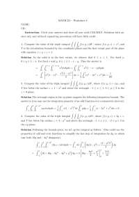 Worksheet #8 with Solutions - Multivariable Calculus | MATH 251 - Docsity