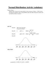 Solved Problems on Statistical Methods in Normal Distribution | STA 2023 - Docsity