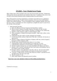 Questions of Statistical Methods - Examination 1 | STA 2023 - Docsity