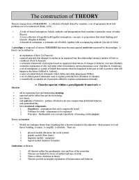 The Construction of Theory - Educational Psychology - Notes | EDU 272 ...