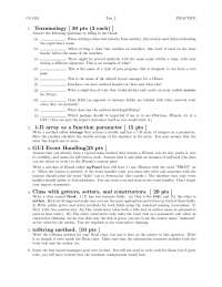 Final Exam 2 Questions for Object Oriented Program | CS 1331 - Docsity