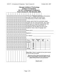 Exam 2 Version M - Computing for Engineers | CS 1371 - Docsity