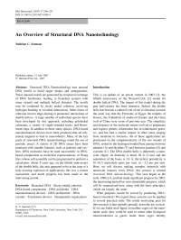 An Overview of Structural DNA Nanotechnology - An Overview of ...