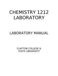 Principles of Chemistry II - Laboratory Manual | CHEM 1212 | Lab ...