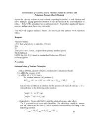Titration of potassium dichromate - Docsity