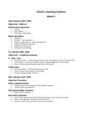 Teaching Outlines for Computing for Engineers | CS 1371 - Docsity