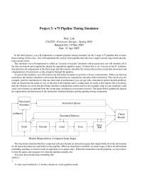 Pipeline Timing Simulator - Processor Design - Project 3 | CS 3220 - Docsity