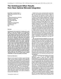 The Ventriloquist Effect Results from Near-Optimal Bimodal Integration | ECE 8833 - Docsity