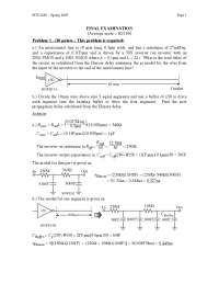 Final Examination with Solved Problems - Digital Integrated Circuits | ECE 4420 | Exams ...