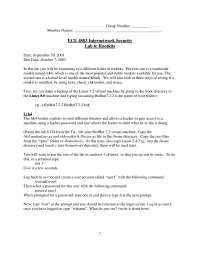Lab 6: Rootkits - Internetwork Security - Fall 2003 | ECE 4112 - Docsity