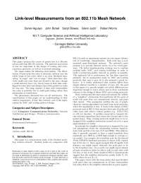 Link Level Measurement from Mesh Network - Experiment | ECE 6110 - Docsity