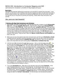 Lab Exercise 3: Introduction to ArcGIS 9.3, Map Design and Layout | GEOG 250 - Docsity