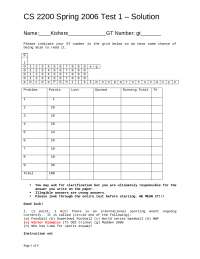 Exam 1 Solutions - Systems and Networks | CS 2200 - Docsity
