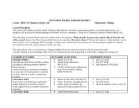 Human Genetics Lab - Outcome Based Learning Matrix | BIOL 137 - Docsity
