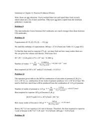 Solution of Practice Problems - General Chemistry | CHEM 142 - Docsity