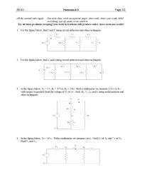 9 Problems on Introduction to Electrical Engineering - Homework 3 | EE ...