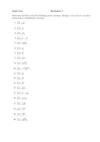 Worksheet #7 - Sample Problems on Calculus II | MATH 1411 - Docsity