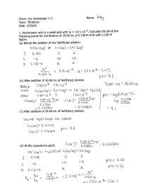 Titrations - Worksheet 17 with Answers - Principles of Chemistry II ...