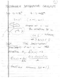 Multivariable Differential Calculus - Handwritten Notes | MATH 4210 ...