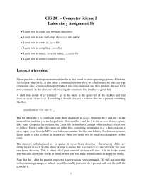 Laboratory Assignment 1B - Manual | CIS 201 - Docsity