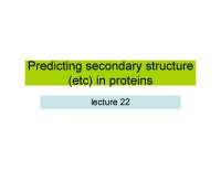 Predicting Secondary Structure in Proteins, Structural Hierarchy of ...