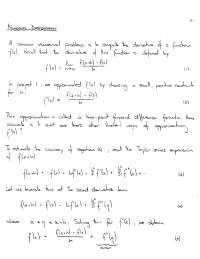 Numerical Differentiation - Handwritten Notes | PHY 308 - Docsity