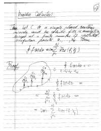 Residue Calculus in Complex Analysis - Handwritten Notes | MATH 6300 ...