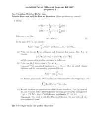 Hermite Functions and the Fourier Transform - Assignment 4 | MATH 6500 - Docsity