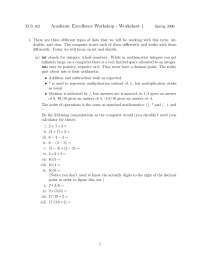 Academic Excellence Workshop - Worksheet 1 | ECS 102 - Docsity