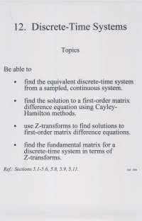 Sampling Continuous Systems - System Analysis Techniques | ECSE 6400 - Docsity