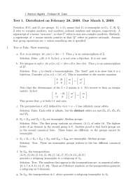 Solved Questions for Exam 1 - Abstract Algebra | MATH 4010 - Docsity